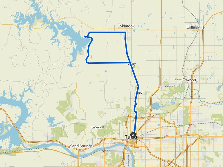 Osage Prairie Trail to Skiatook Lake — Tulsa, Oklahoma | ride | Komoot